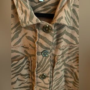 kenzie | Jackets & Coats | Nwot Kenzie Jeans Oversized Animal Print ...
